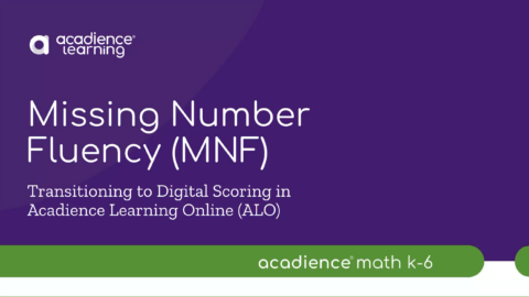 Acadience Math K-6 ALO Training | Acadience Learning